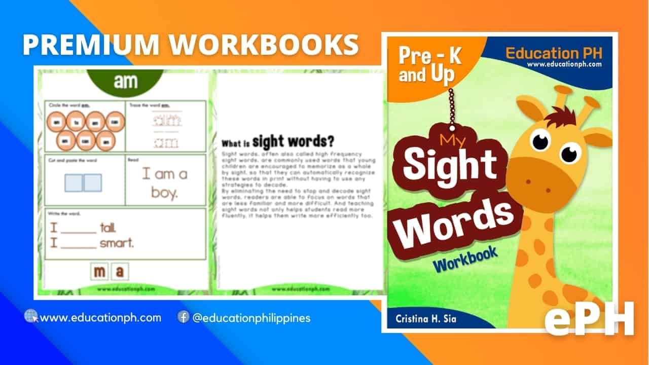 Pre-K and Up Sight Words Workbook - Education PH